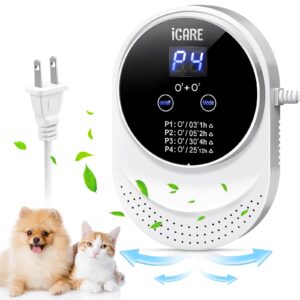 ozone odor eliminator for strong odor 99% cat litter deodorizer dog poof odor removal home plug in air purifier for bedroom toilet kitchen pets shoe smoke car formaldehyde air freshener white