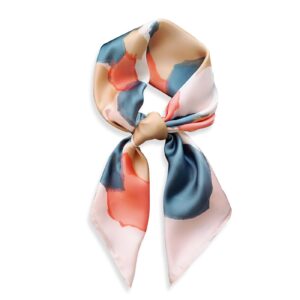 vimate satin scarf -fashion 27×27inches hair scarf for women lightweight silk feeling head scarves square bandanas (style 28)