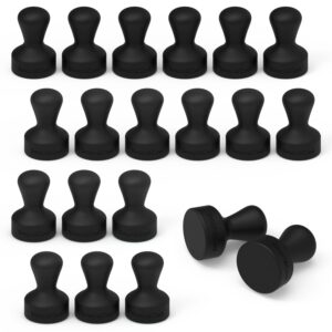 smart&cool black 20 pack strong silicone push pin magnets, anti scratch fridge magnets, small push pin magnets, magnets for refrigerator, whiteboard, kitchen, school