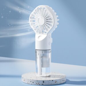 orapink portable fan with mist, personal mini fans portable rechargeable, misting fans handheld for travel, office, outdoor