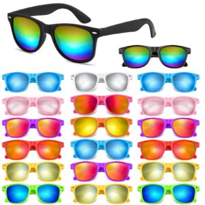 morcheiong 40 pack neon party sunglasses unisex retro style party favors birthday beach pool party supplies, 10 colors