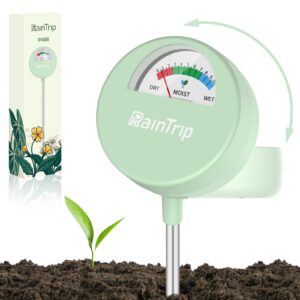 raintrip soil moisture meter,moisture meter for plants，plant water meter,great for garden, lawn, farm, indoor & outdoor use (no battery required)