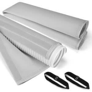 60-inch gray insulated air conditioner hose cover wrap for portable ac units, fits 5-inch to 5.9-inch diameter exhaust hoses