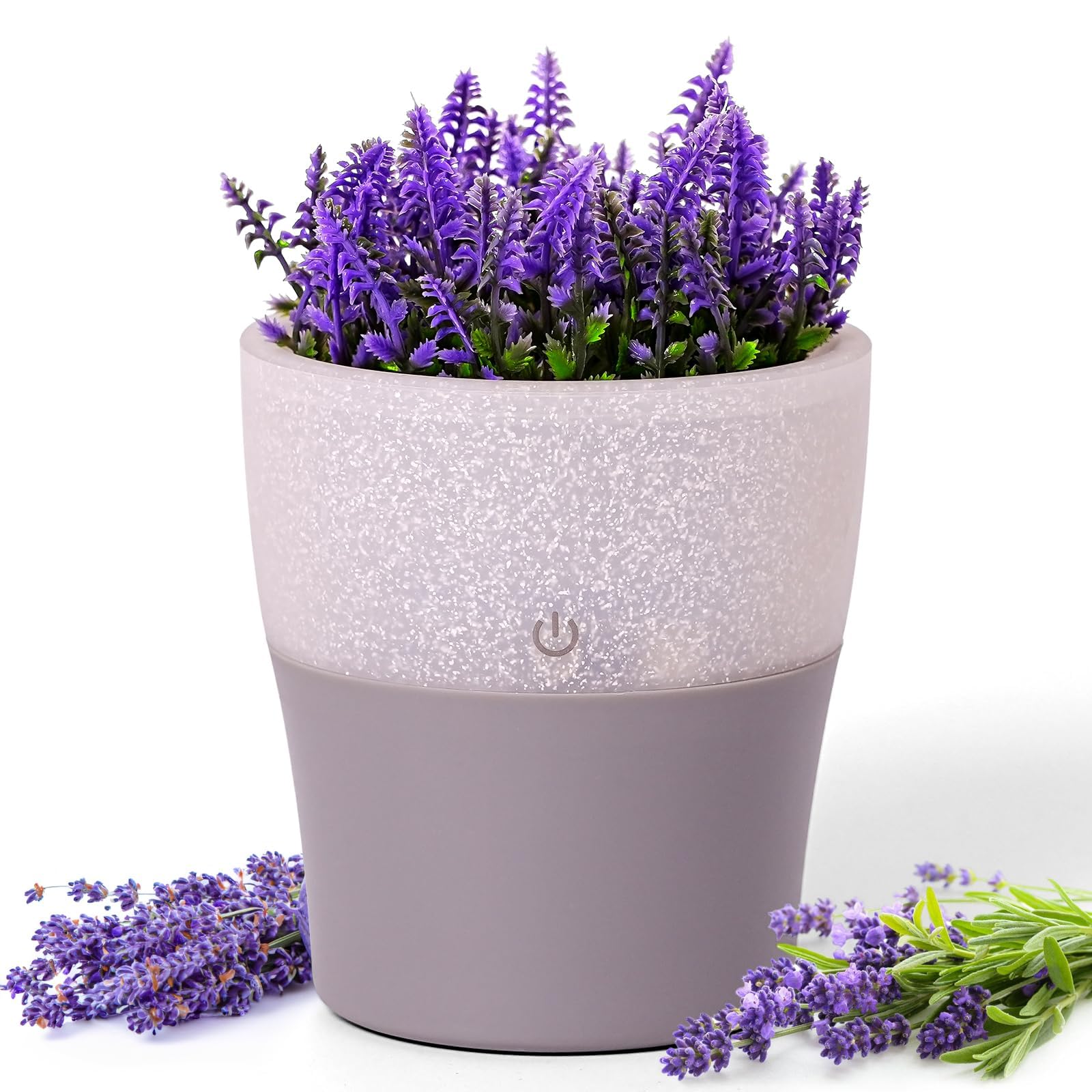 Small Humidifier For Plants, Mini Humidifiers For Bedroom Home, Lavender plant Cool Mist Humidifiers, 150m personal humidifier, Super Quiet And Waterless Auto Shut Off