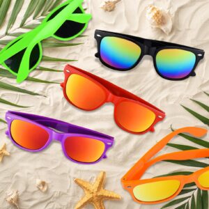 Morcheiong 40 Pack Neon Party Sunglasses Unisex Retro Style Party Favors Birthday Beach Pool Party Supplies, 10 Colors