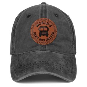 bus driver appreciation gifts worlds best bus driver gifts for women men school bus driver cute trucker hat black