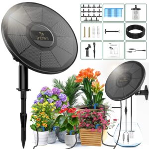 solar irrigation system trjzwa automatic drip irrigation kit for outdoor/indoor garden watering system with water level detection,drip irrigation system for 15 potted plant with 15m water hose