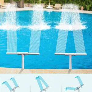 Kompoll Pool Fountain Above Swimming Pools, Adjustable Water Dual Spray Sprinkler Pool Fountain for Inground Pools, Fun Pool Waterfall Sprayer for Backyard Outdoor, Grey