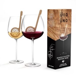 ullo uno wine purifying wands. removes sulfites and histamines to enjoy vineyard-level ullo pure wine on the go (4 wands)