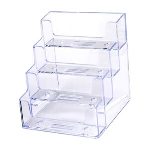 lalafina 2 pcs display stand business cards storage case business cards organizer business cards holders clear cards holder cards display storage case office supplies desktop cards holder