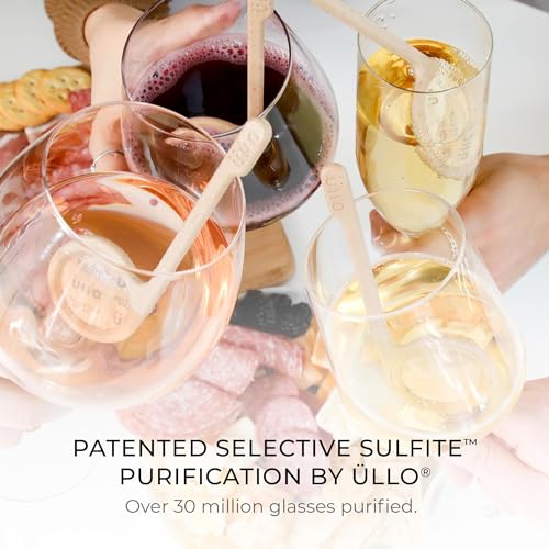 Ullo Uno Wine Purifying Wands. Removes Sulfites and Histamines to Enjoy Vineyard-Level Ullo Pure Wine On the Go (4 Wands)