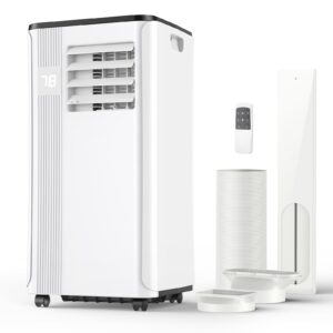 portable air conditioners - 2024 upgraded 10000 btu portable ac for room up to 450 sq. ft, 3 in 1 ac unit with 24h timer, smart sleep mode, remote control, air cooler for bedroom room kitchen camping