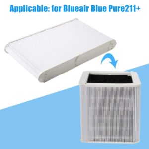 Replacement Filter, Air Purifier Filter Screen, Filter Accessory Compatible with 211 Air Cleaner Purifier, Foldable Particle Activated Carbon Replacement Filter