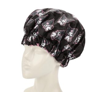 Bioworld Kuromi Character All-Over Print Reversible Sleep Bonnet Multicolor