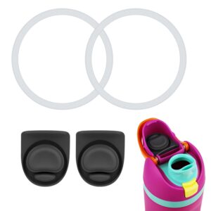 peutier 4pcs bottle seal ring & replacement stopper for owala freesip 24oz 32oz, bpa-free silicone o ring water bottle top lid replacement parts for owala 19oz 24oz 32oz 40oz, gasket plug accessories