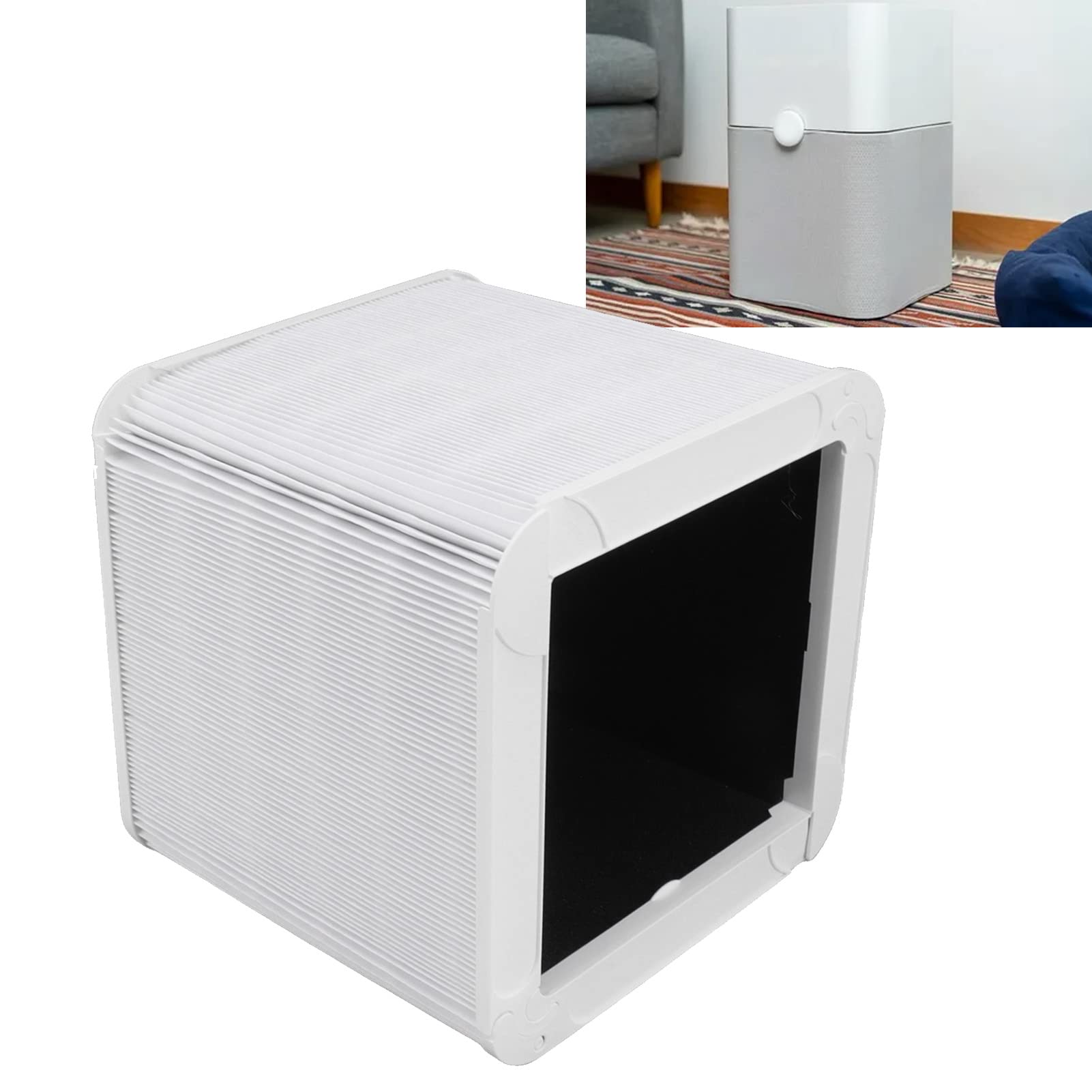 Replacement Filter, Air Purifier Filter Screen, Filter Accessory Compatible with 211 Air Cleaner Purifier, Foldable Particle Activated Carbon Replacement Filter