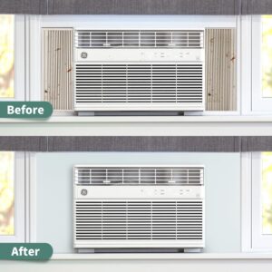 Window Air Conditioner,Side Insulated Foam Panel, Summer/Winter Heat and Draft Insulating,One-Piece Full Surround Insulation Panels Window Seal 03SBR001WHITE” (White)