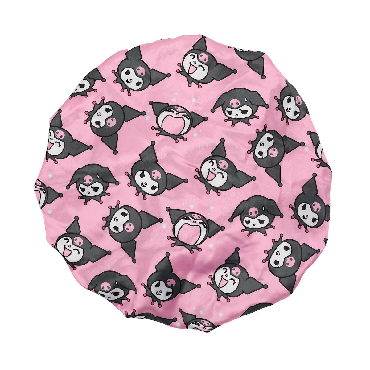 Bioworld Kuromi Character All-Over Print Reversible Sleep Bonnet Multicolor