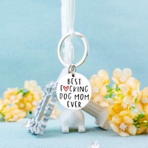 Dog Mom Gifts Best Dog Mom Ever Keychain Funny Gifts for Dog Lovers Women Mothers Day Birthday Christmas Gifts for Dog Mom Dog Themed Gifts Keyring Gag Gifts for New Puppy Owners