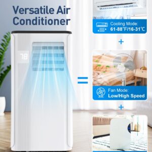 Portable Air Conditioners - 2024 Upgraded 10000 BTU Portable AC for Room up to 450 Sq. Ft, 3 in 1 AC Unit with 24H Timer, Smart Sleep Mode, Remote Control, Air Cooler for Bedroom Room Kitchen Camping