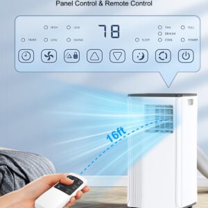 Portable Air Conditioners - 2024 Upgraded 10000 BTU Portable AC for Room up to 450 Sq. Ft, 3 in 1 AC Unit with 24H Timer, Smart Sleep Mode, Remote Control, Air Cooler for Bedroom Room Kitchen Camping