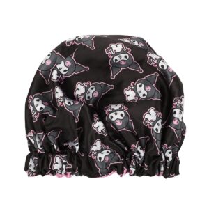 bioworld kuromi character all-over print reversible sleep bonnet multicolor