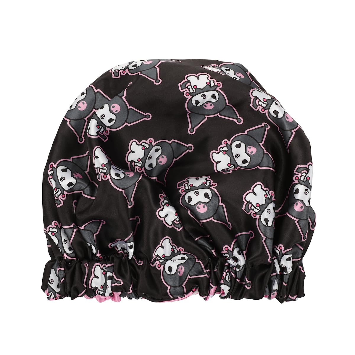 Bioworld Kuromi Character All-Over Print Reversible Sleep Bonnet Multicolor