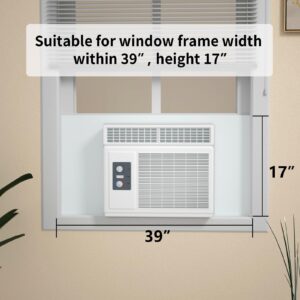 Window Air Conditioner Side Insulated Panel, 1PIC Full Surround Insulation Panels Window Seal Kit, WinterSummer Winter Heat and Draft Insulating,Insulation Foam Material SBR (WHITE)