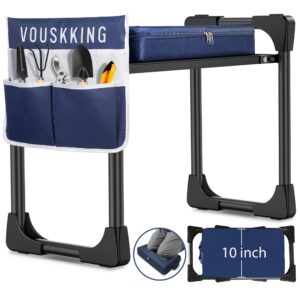 vouskking foldable garden kneeler and seat, patented thicker wider softer kneeling pad with magnetic stripe, 350lbs heavy duty durable garden stool with tool bag, gardening gift for women and men