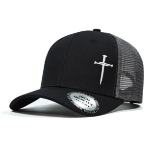 Christian Hats for Men Women,Jesus 3 Nail Cross Hat Religious Best Gifts for Birthday/Christmas