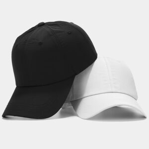 Black Waterproof Baseball Cap for Men Women Breathable UPF50+ Sport Outdoor Caps Quick Dry Adjustable Rain Hat