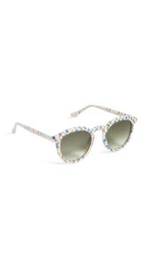 krewe women's collins sunglasses, pincheck, print, one size