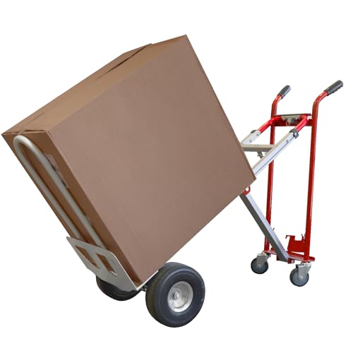 SNAP-LOC 800 lb Hand Truck Cart with Expandable Convertible Platform and 10" Tires