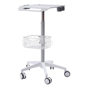 rustyvioum mobile trolley cart medical cart with wheels, 33.46*43.71inch height adjustable dental cart rolling desktop lab cart, 55.12lbs dental equipment holder car w/19.3*16.9inch large tabletop