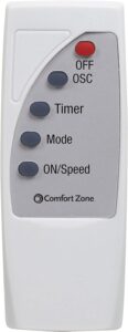 comfort zone 16" wall mount fan replacement remote, fan not included, ideal for replacing worn or damaged remotes, compatible with cz16wr