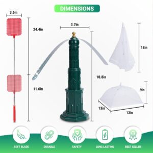 Fly Fans for Tables Rechargeable, Food Fans to Keep Flies Away from Patio, Outdoor Fly Fan, Table Fly Spinner Table Top, Summer Essentials Outdoor, Fly Windmill for Table Top,Picnic Supplies