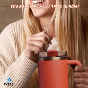 Straws for Stanley Cup, Straw for Stanley Cup 40 OZ, Replacement Straw for Stanley 40oz Tumbler, Tritan Straws with Straw Cleaner, 6Pack