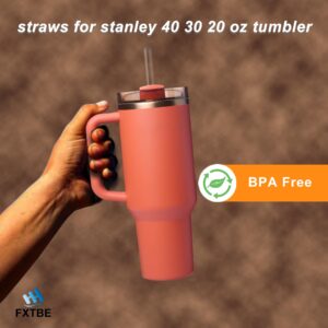 Straws for Stanley Cup, Straw for Stanley Cup 40 OZ, Replacement Straw for Stanley 40oz Tumbler, Tritan Straws with Straw Cleaner, 6Pack