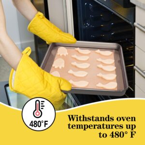 Silicone Baking Mat, 2pcs 16.5"×12" Silicone Reusable Baking Mat, Non-Stick, Food Safe Oven Baking Mats for Baking, Making Cookies, Bread