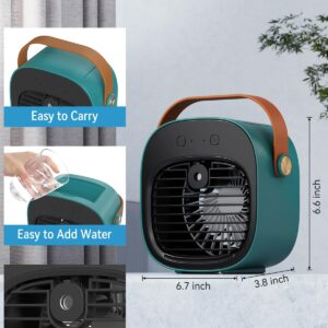 2024 Air Conditioner Portable- Rechargeable Personal Air Cooler with 3 Speeds, Mini Air Conditioner Fan, Quiet Desk Cooling Fan for Home, Bedroom, Travel, Office, Outdoor, Indoor