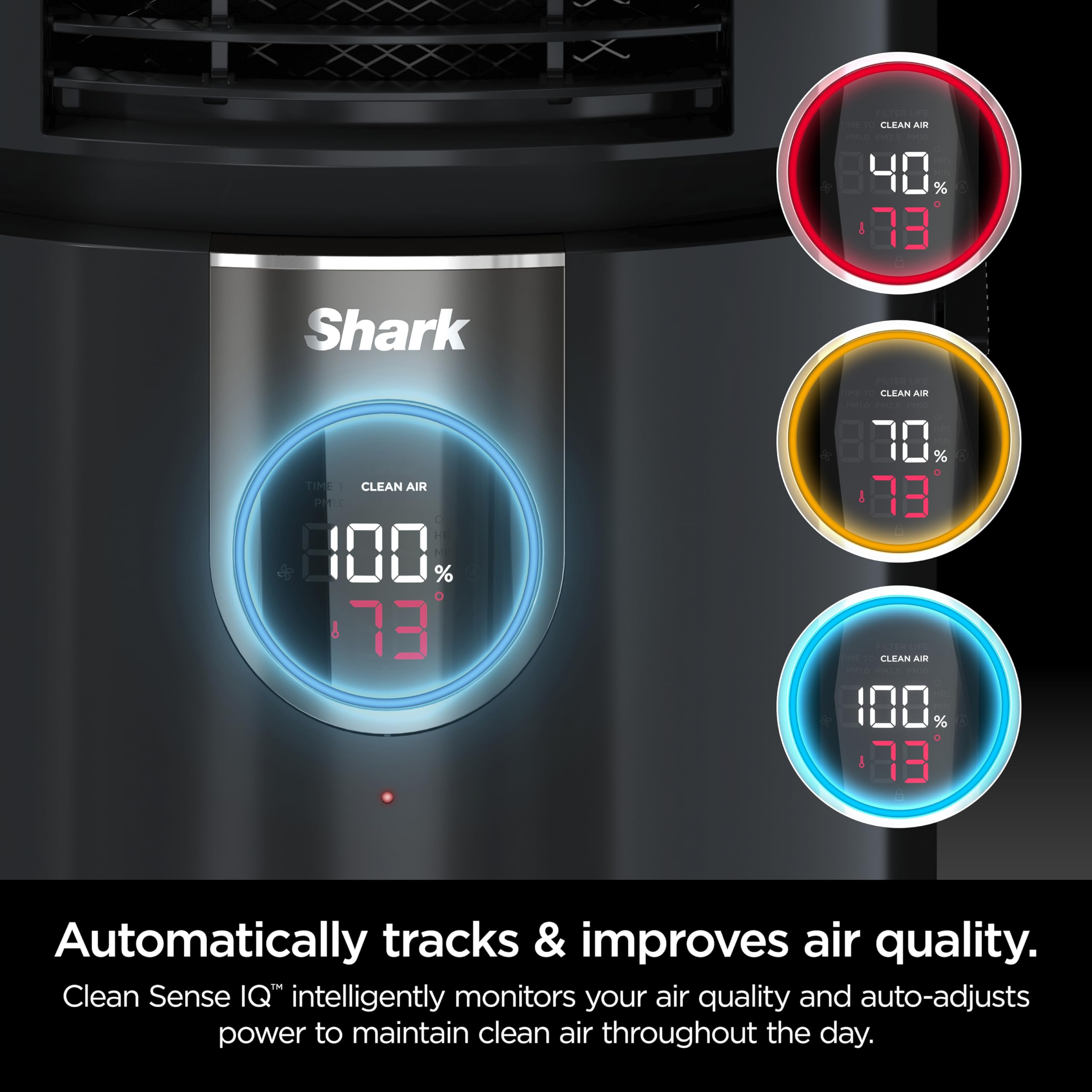 Shark 3-in-1 Max Air Purifier, Heater & Fan with NanoSeal HEPA, Cleansense IQ, Odor Lock, for 1000 Sq. Ft, Charcoal Grey