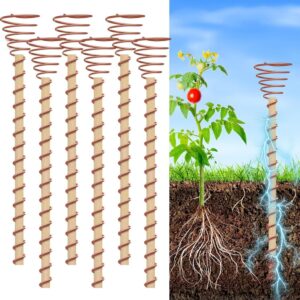 dukelai 10pcs electroculture plant stakes,11.5'' copper coil antennas garden stakes electronic planting for outdoor indoor for growing vegetable garden plants support