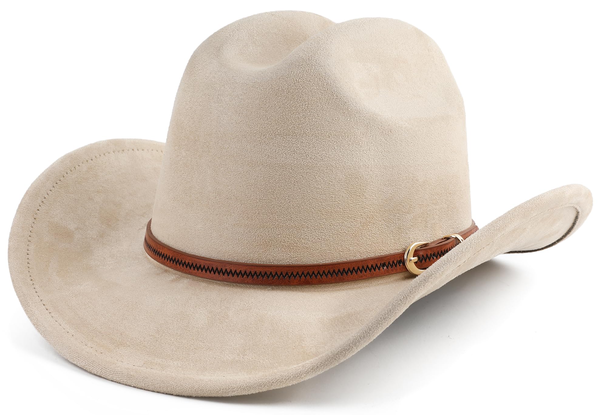 Pro Celia Cowboy Hat for Women and Men Wide Brim Western Cowgirl Hat (US, Alpha, One Size, Beige)