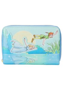 loungefly peter pan you can fly glow zip around wallet standard