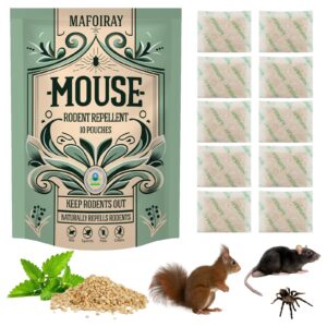 rodent repellent, mafoiray mouse repellent pouches squirrel repellent natural rodent repelling, eco-friendly peppermint oil outdoor to keep mice out, repel mice from rv/car/garage/home/garage