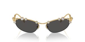 swarovski sk7016 sunglasses, gold/dark grey, 56 mm