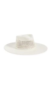 brixton women's jo panama straw rancher hat, panama white, m