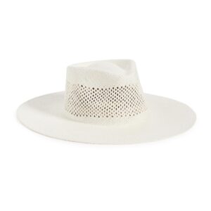 Brixton Women's Jo Panama Straw Rancher Hat, Panama White, M