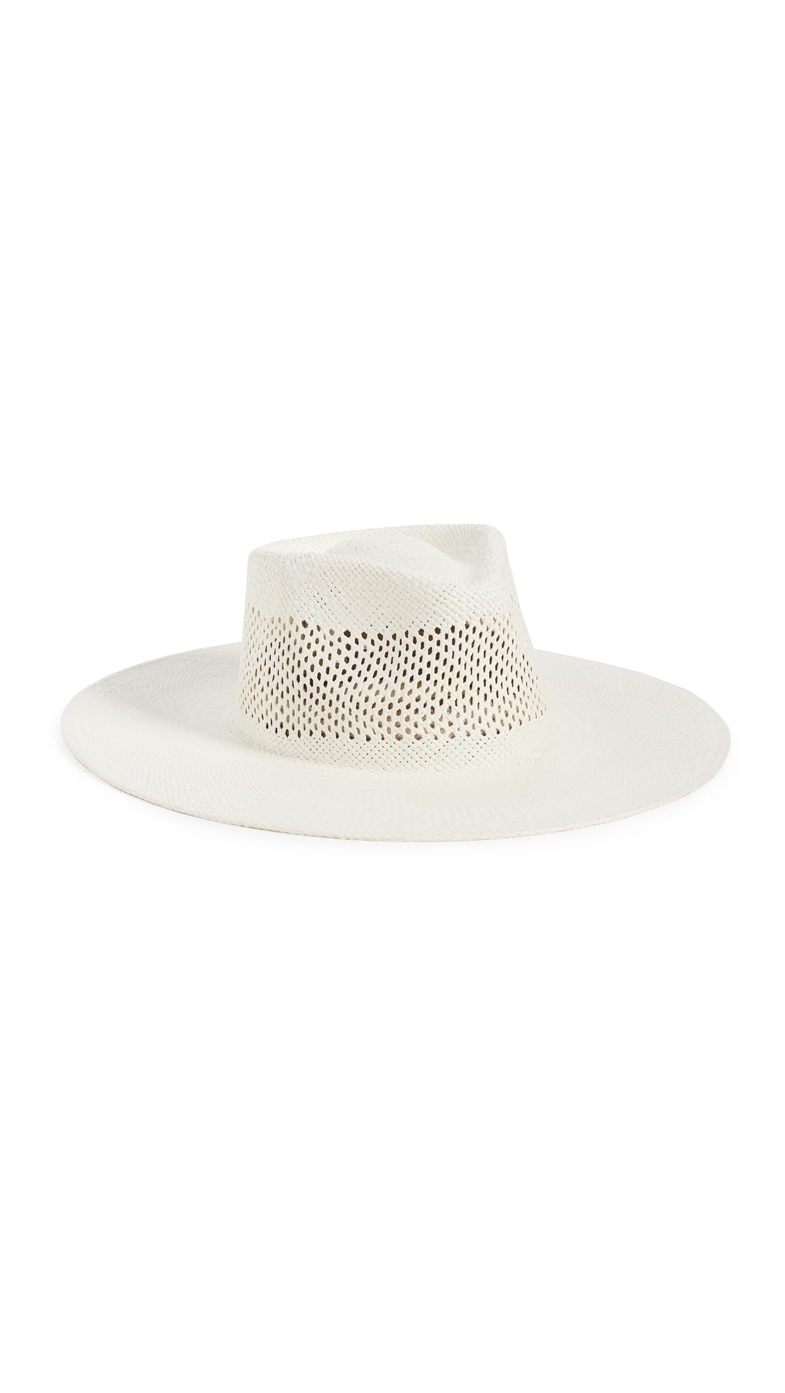 Brixton Women's Jo Panama Straw Rancher Hat, Panama White, M