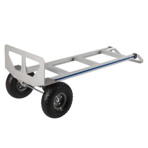 YUNLAIGOTOP Hand Truck Dolly Heavy Duty Dolly Cart with Wheels Industrial Strength 440 lbs Weight Capacity, Aluminum Moving Dolly Cart for Offices, Campsites, Event Venues, Catering